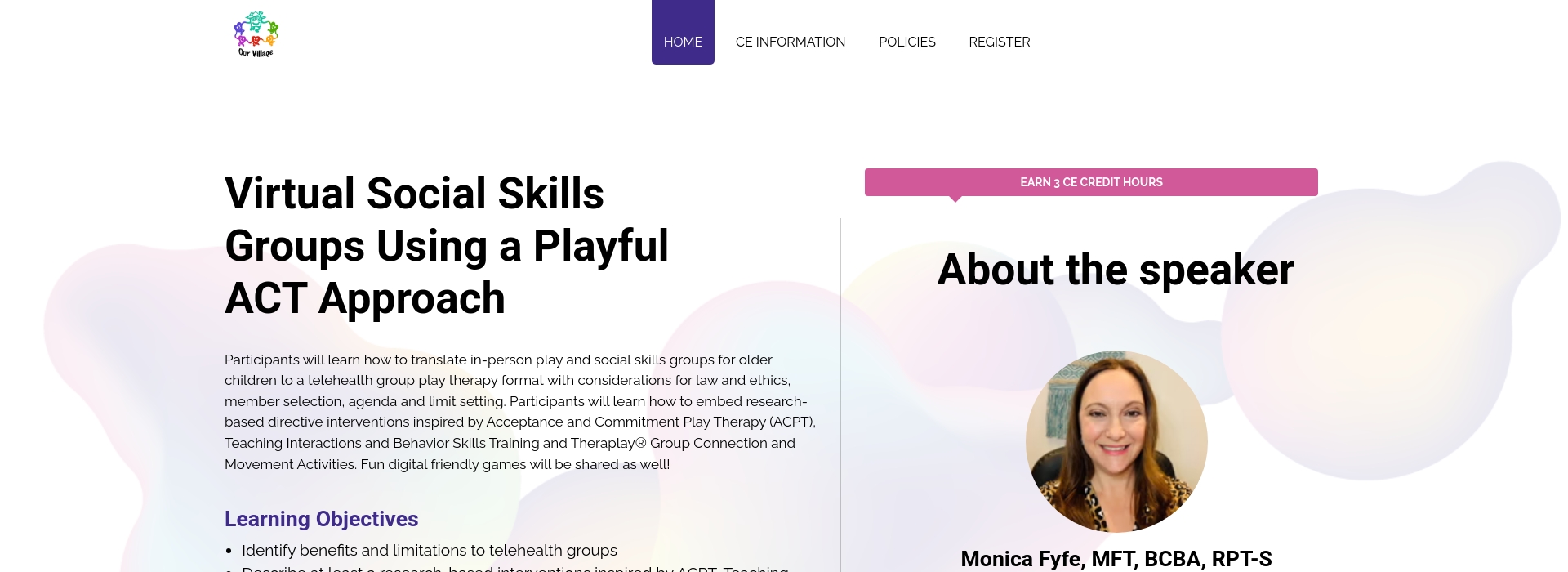 Virtual Social Skills Groups Using a Playful ACT Approach